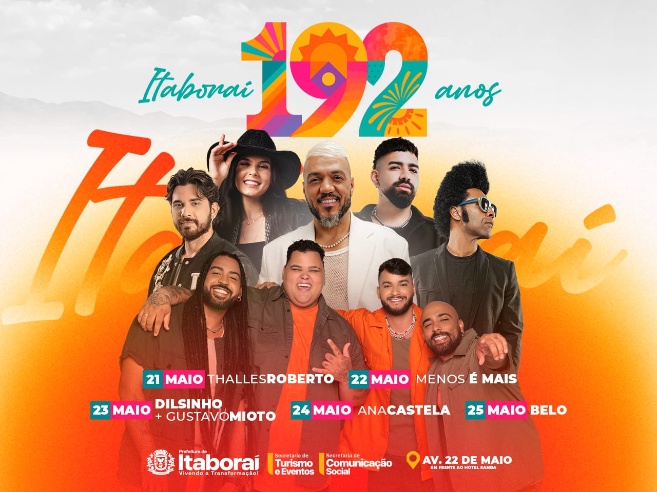 Itaboraí 192 anos: cidade vai ferver com shows de Thalles Roberto, Ana ...