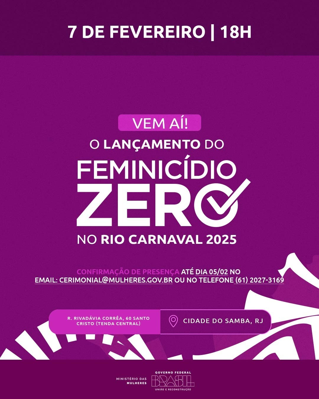 MMSG apoio campanha Feminicídio Zero no Carnaval Rio 2025 | Portal O ...