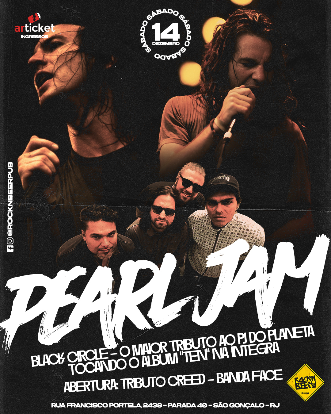 Tributo ao Pearl Jam e ao Creed agita o Boteco Sujo neste sábado (14 ...