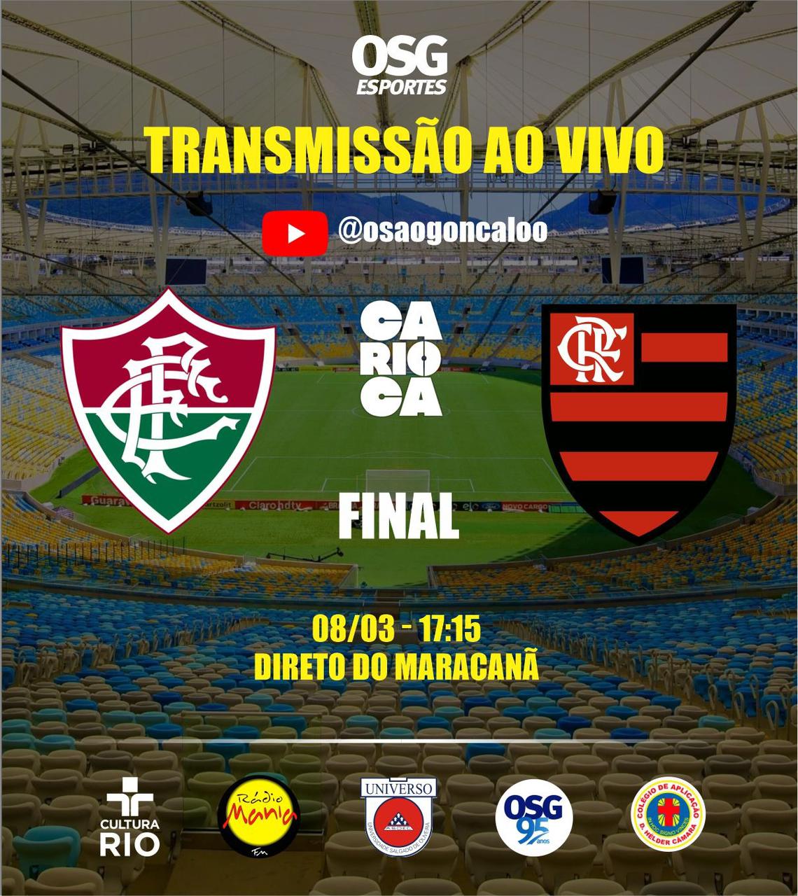 OSG Esportes transmite final do Campeonato Carioca entre Fluminense e ...